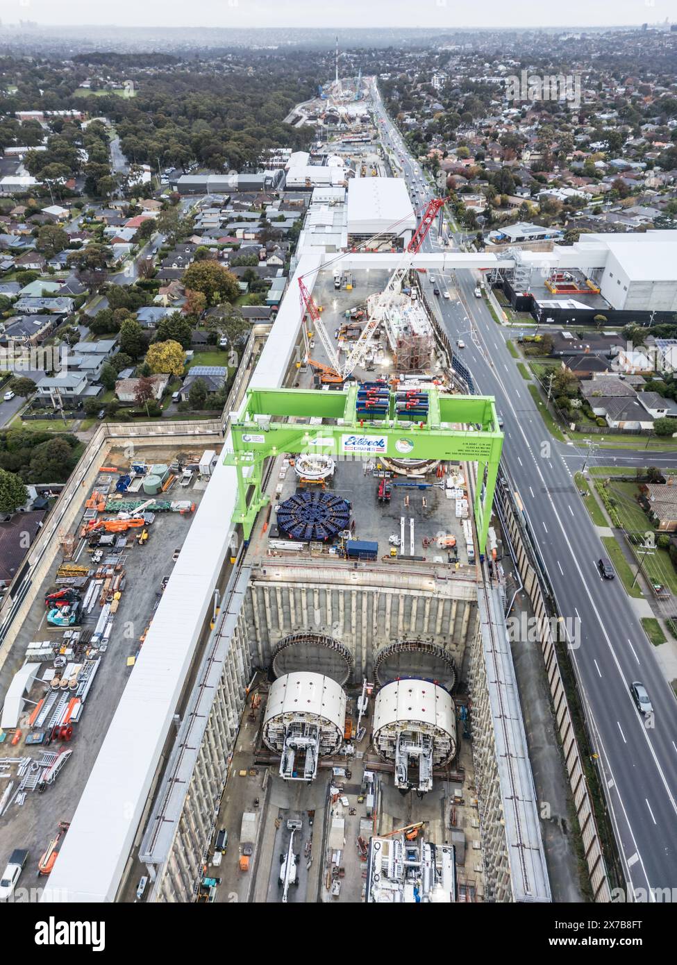MELBOURNE, AUSTRALIA - MAY 19 2024: Parts of North East Link under ...
