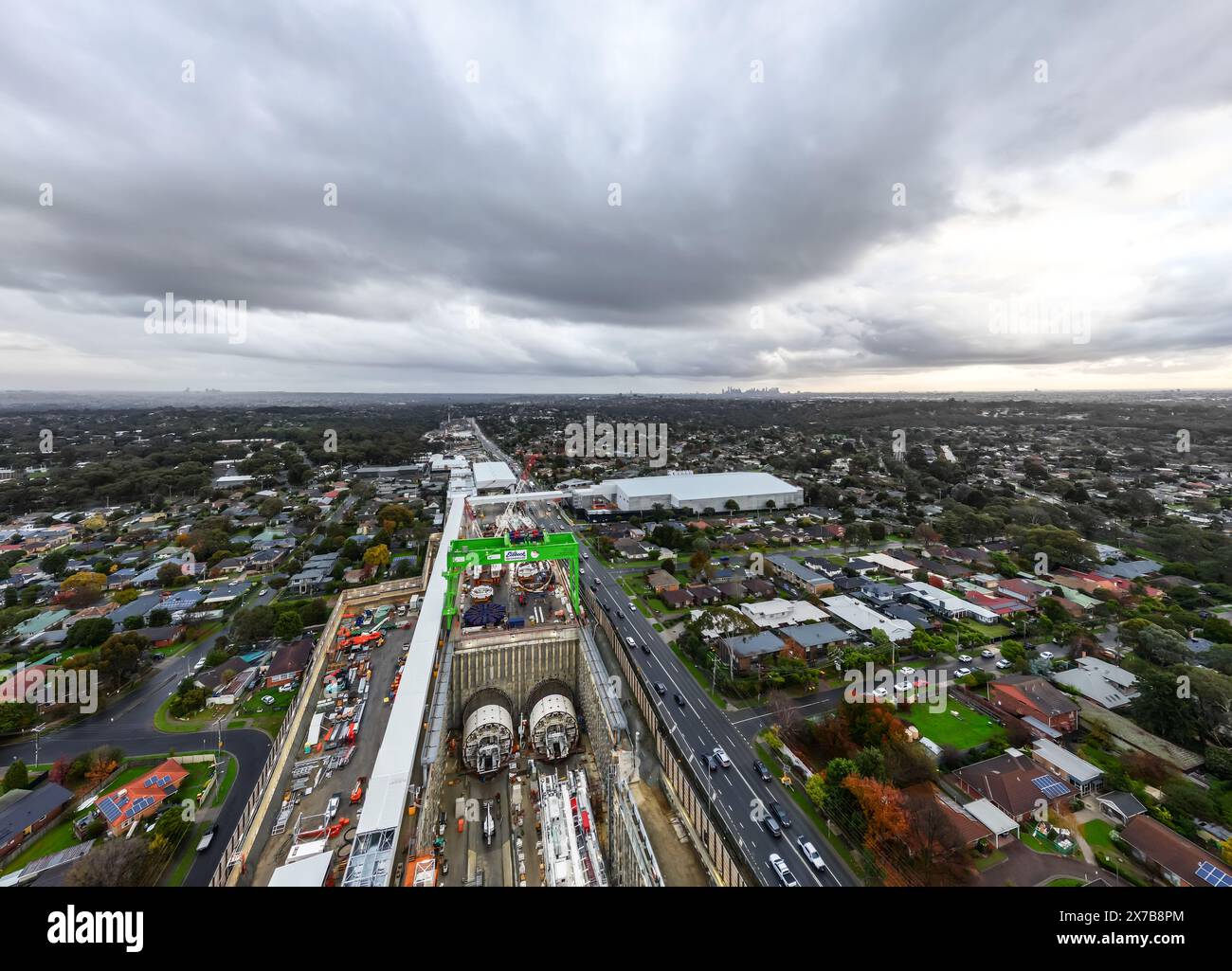 MELBOURNE, AUSTRALIA - MAY 19 2024: Parts of North East Link under ...