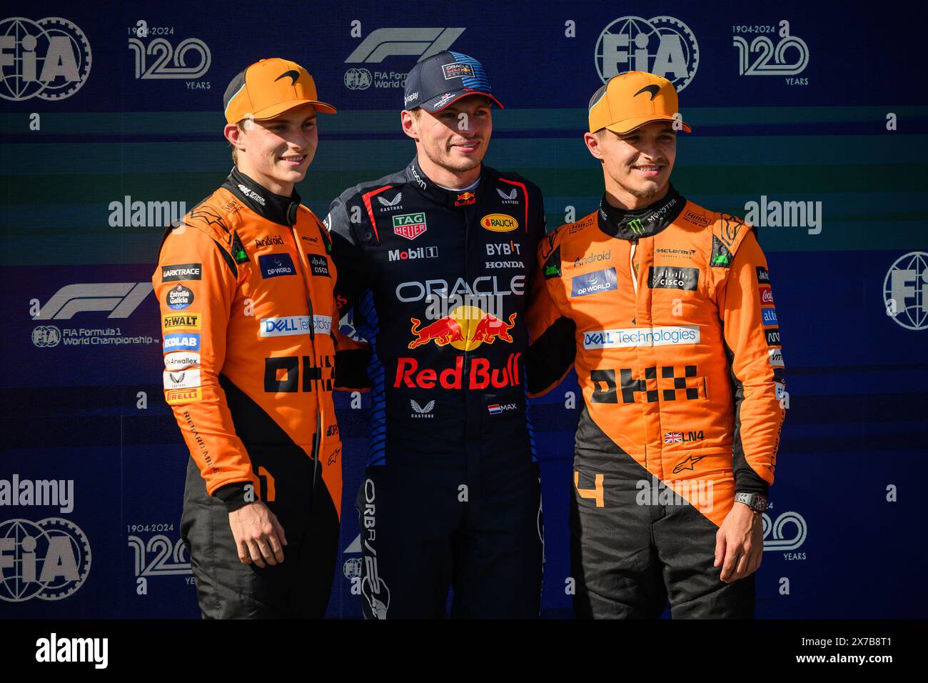 (From L) McLaren Formula 1 Team’s Australian driver Oscar Piastri ...