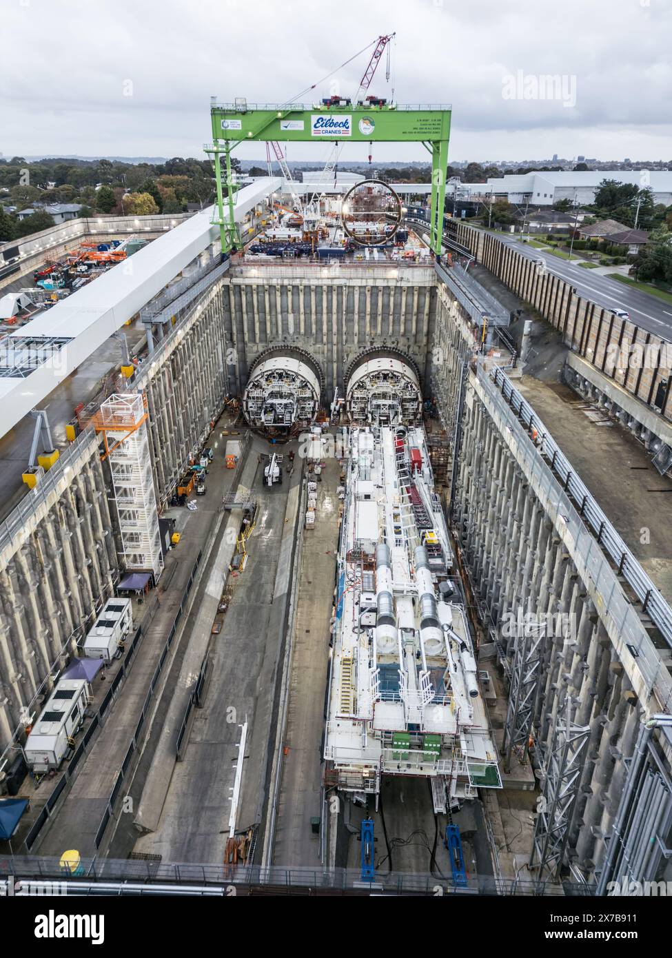 MELBOURNE, AUSTRALIA - MAY 19 2024: Parts of North East Link under ...