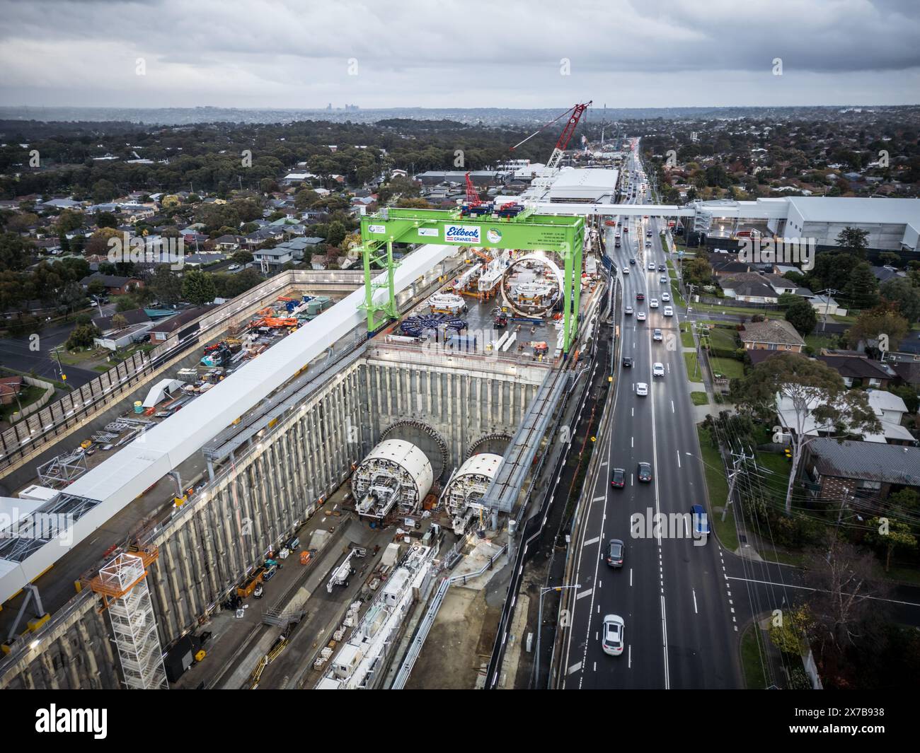 MELBOURNE, AUSTRALIA - MAY 19 2024: Parts of North East Link under ...