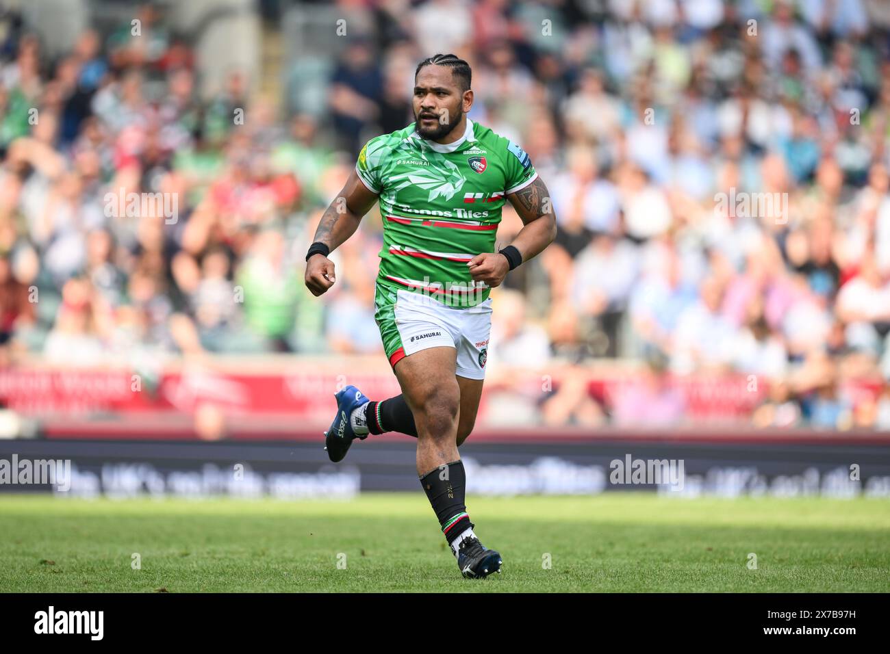 Solomone Kata of Leicester Tigers during the Gallagher Premiership ...