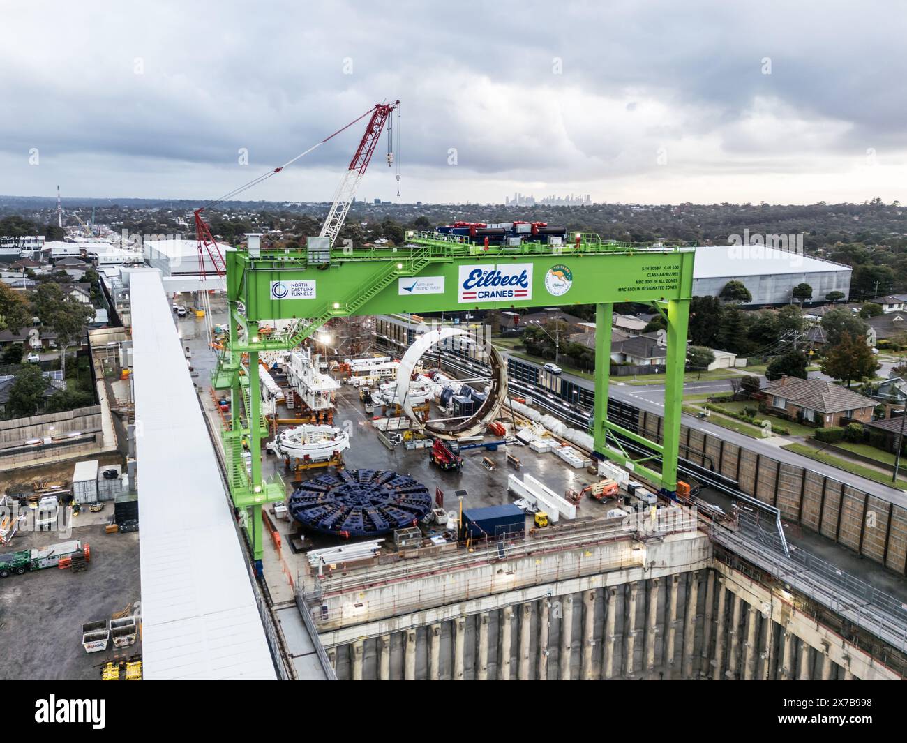 MELBOURNE, AUSTRALIA - MAY 19 2024: Parts of North East Link under ...