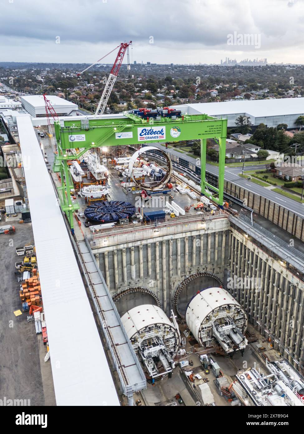 MELBOURNE, AUSTRALIA - MAY 19 2024: Parts of North East Link under ...