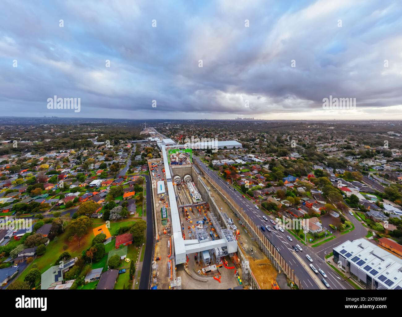 MELBOURNE, AUSTRALIA - MAY 19 2024: Parts of North East Link under ...