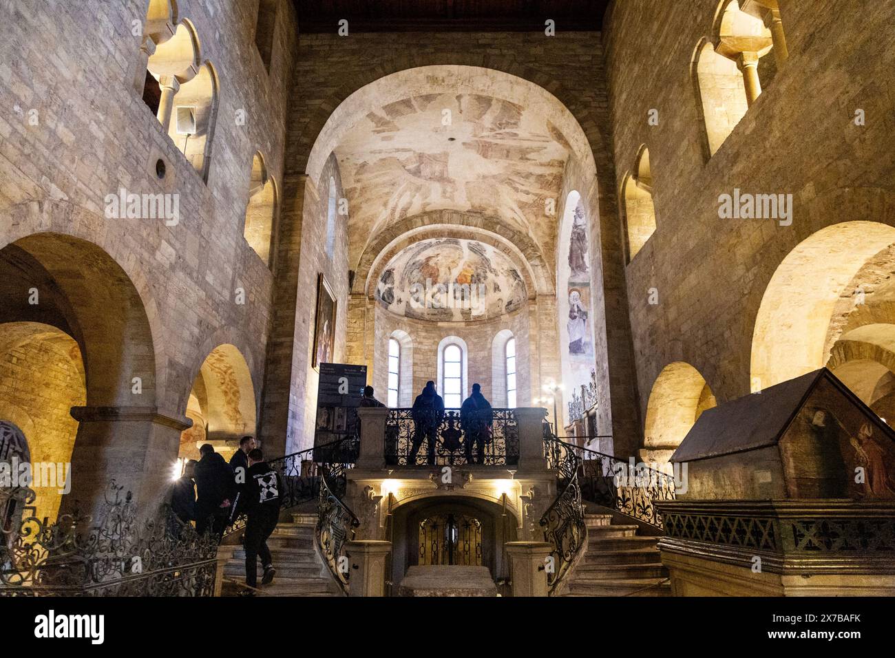 Interior of the St. George's Basilica, Prague Castle, Prague, Czech ...