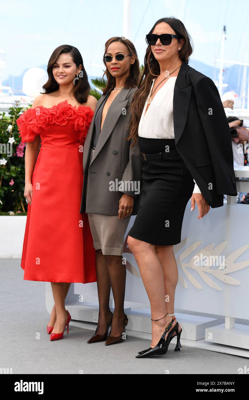 Cannes, Cannes. 19th May, 2024. CANNES, FRANCE - MAY 19: Selena Gomez, Zoe Saldana Karla Sof'a ...