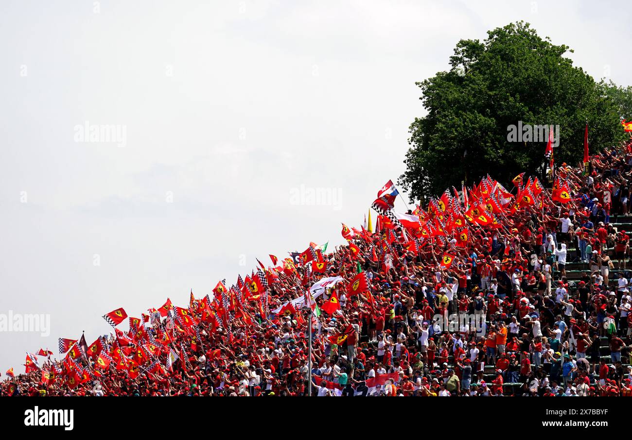 Ferrari fans ahead of Emilia Romagna Grand Prix at the Autodromo ...