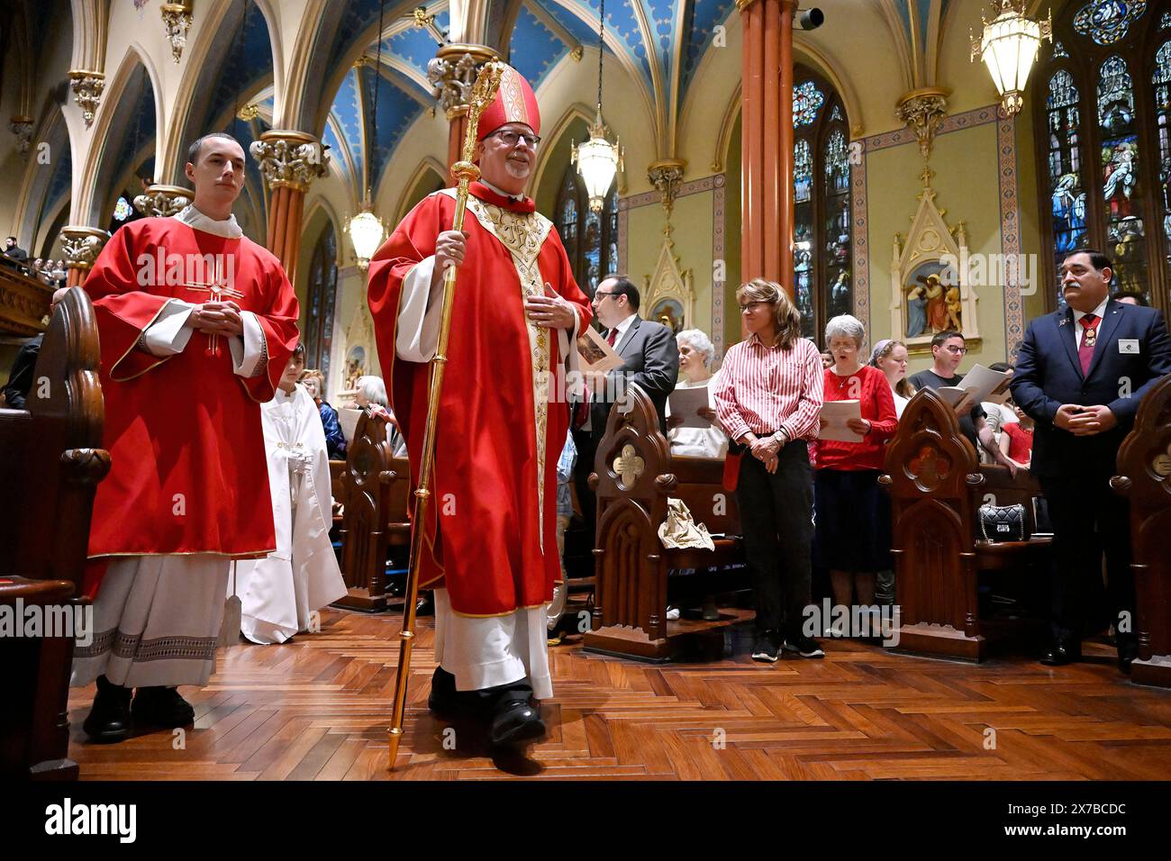 The Most Rev. Christopher J. Coyne, archbishop of Hartford, walks in a ...