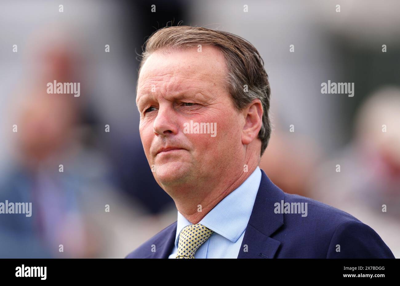 Steve Brown, assistant trainer to his wife Julie Camacho, on day three ...