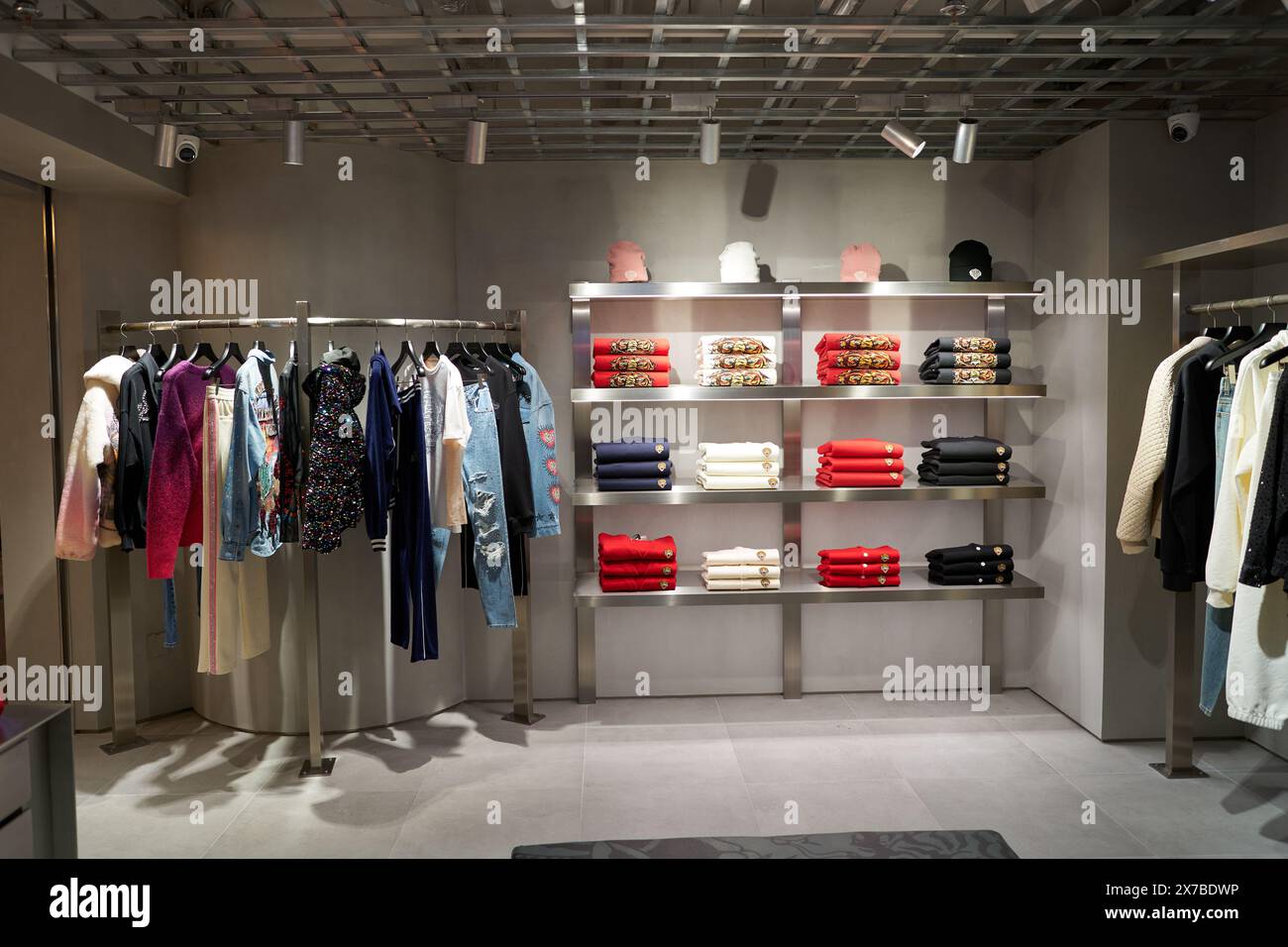 HONG KONG, CHINA - DECEMBER 05, 2023: inside Ed Hardy store in Harbour ...