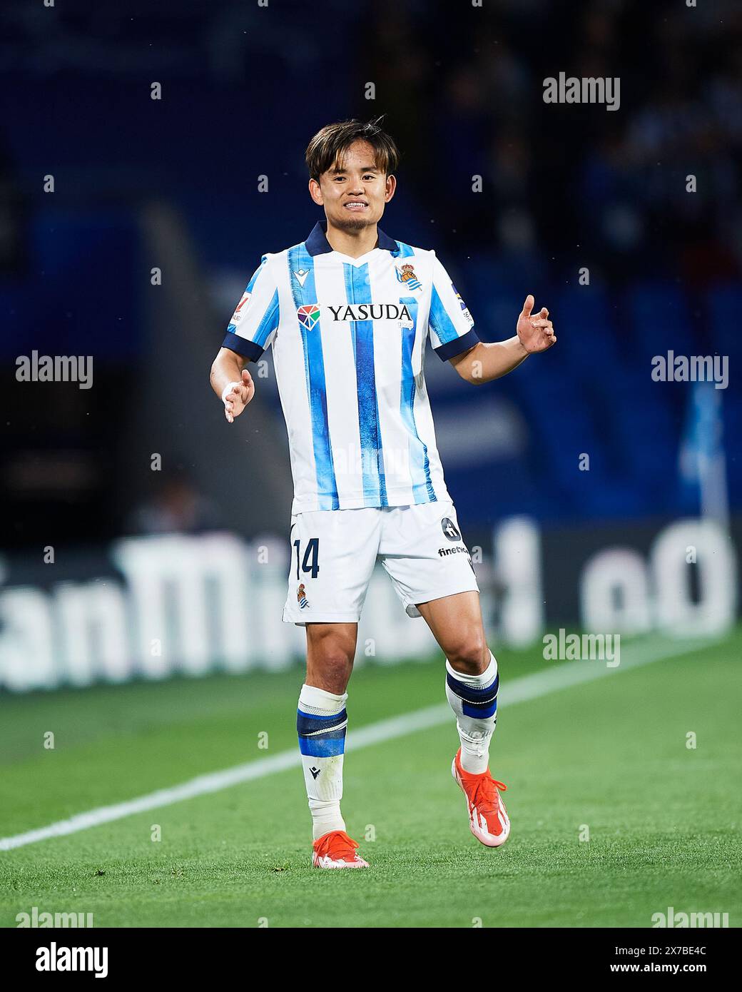 Takefusa Kubo of Real Sociedad looks on during the LaLiga EA Sports ...