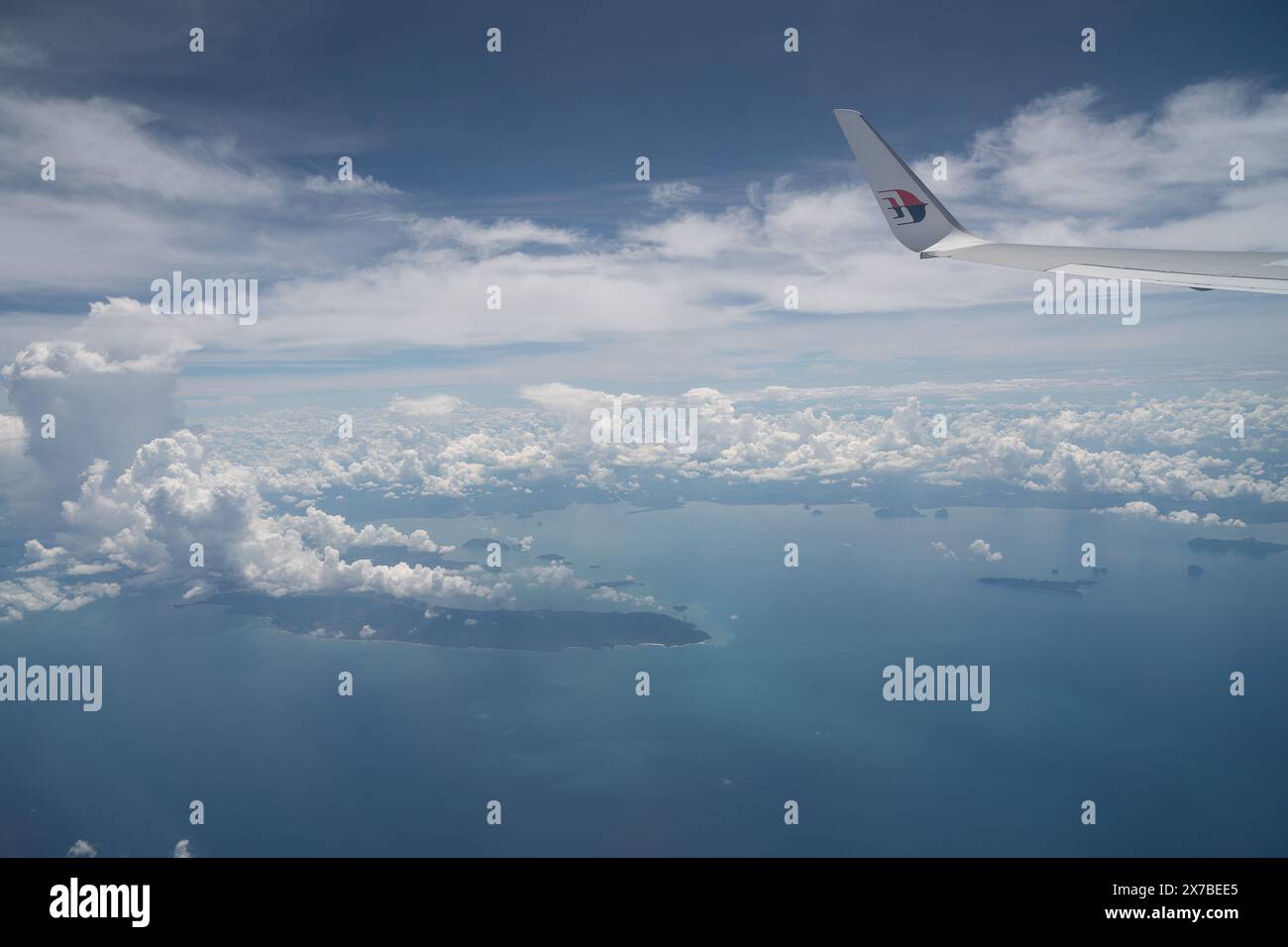 PHUKET, THAILAND - MAY 09, 2023: aerial view from Malaysia Airlines ...