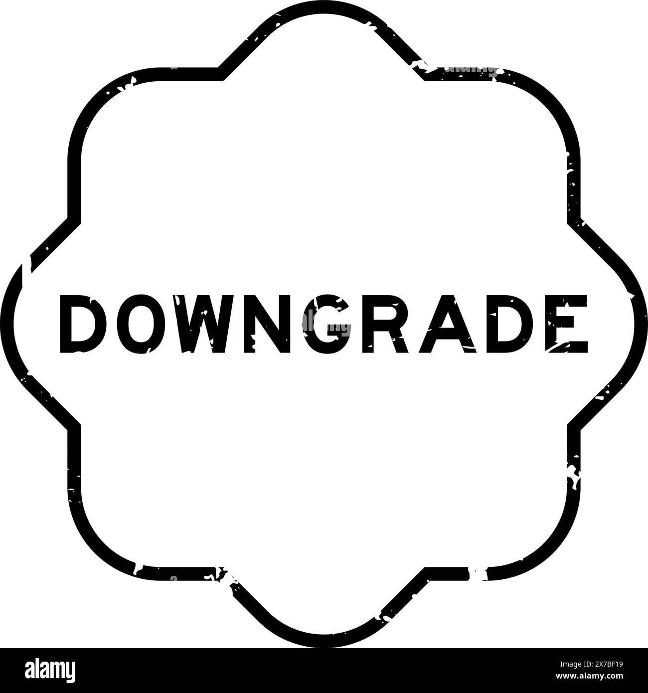 Grunge black downgrade word rubber seal stamp on white background Stock ...