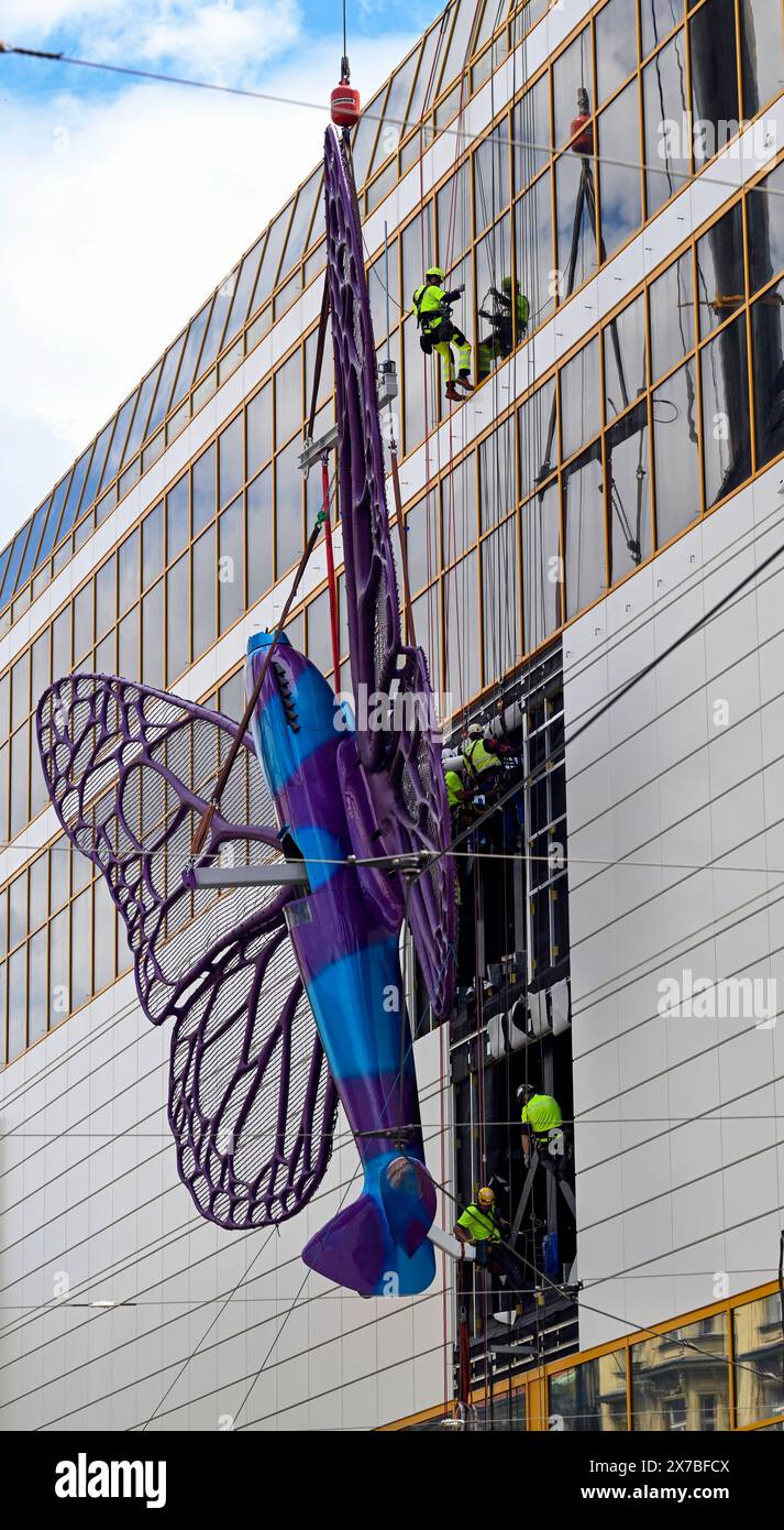Prague, Czech Republic. 19th May, 2024. Installation of artworks on the ...