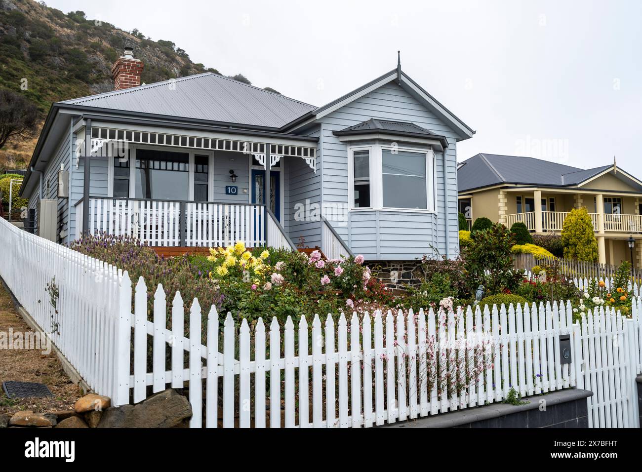 Restored colonial era cottages on Stanley Heritage Walk, Stanley ...