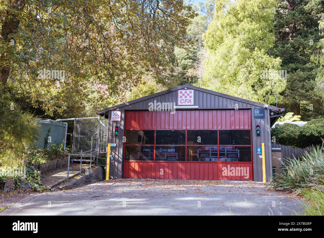 Kallista CFA Fire Station in Australia Stock Photo - Alamy