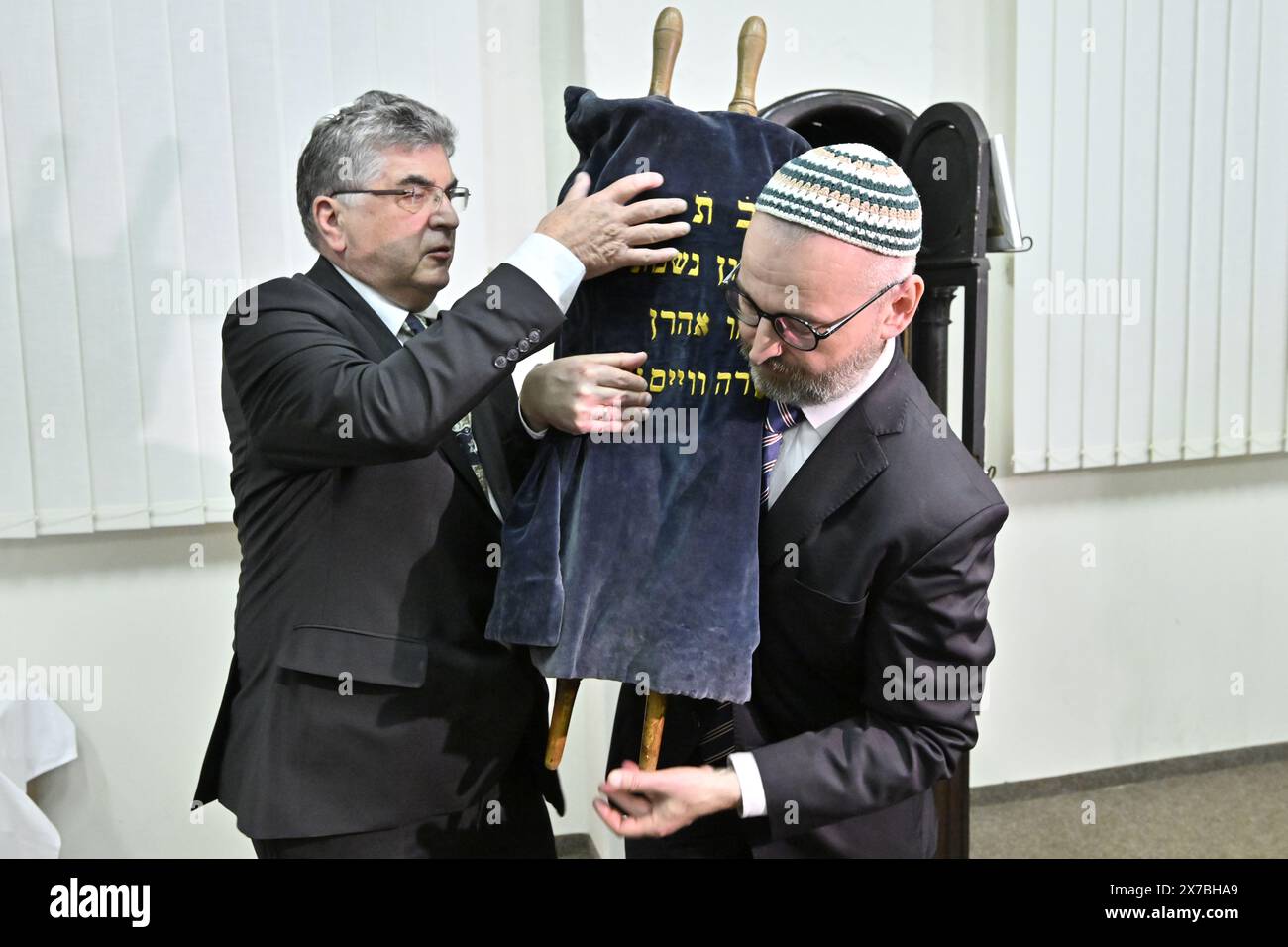 Terezin Memorial ceremonially received original of Thorah scroll of ...