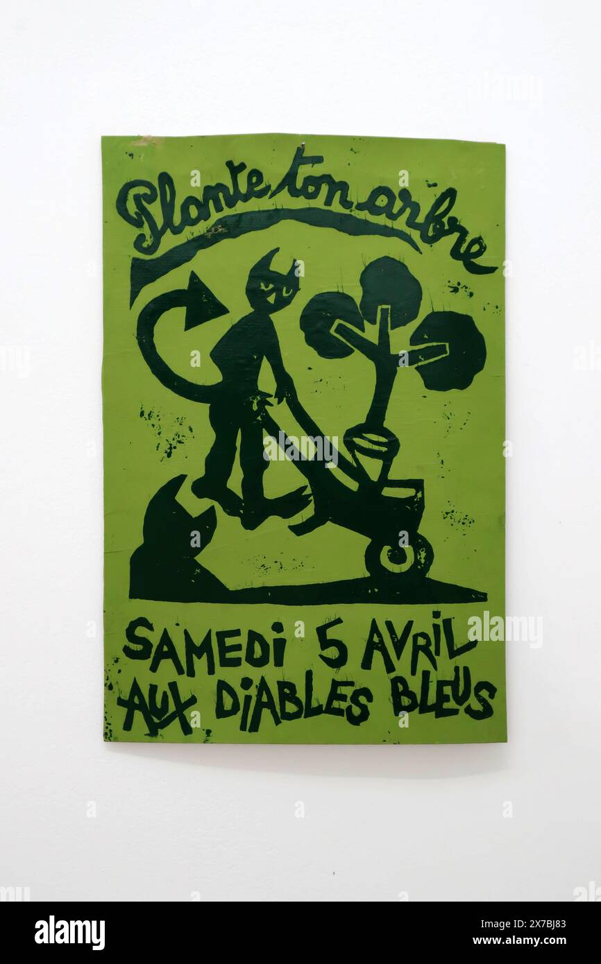 Nice, France - 14 July 2023: Artwork of Jean-Claude Boyer - Zacloud, for the "Diables bleus ...