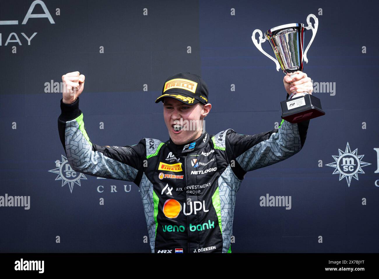 Podium, DURKSEN Joshua (pry), PHM AIX Racing, Dallara F2 2024, portrait ...
