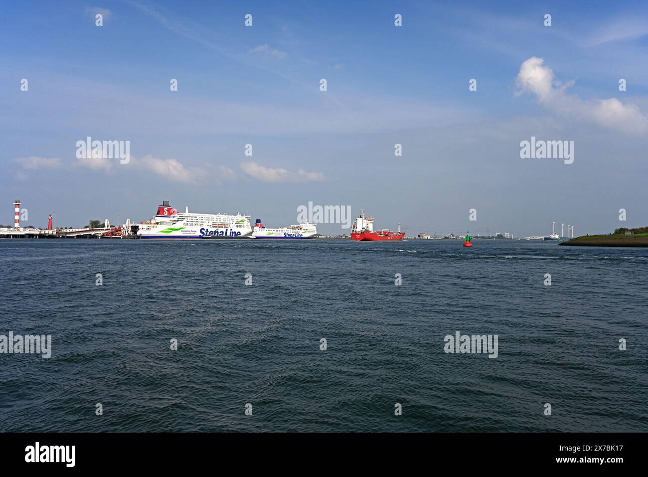 port of rotterdam, netherlands - 2024-05-10: view at the new waterway ...