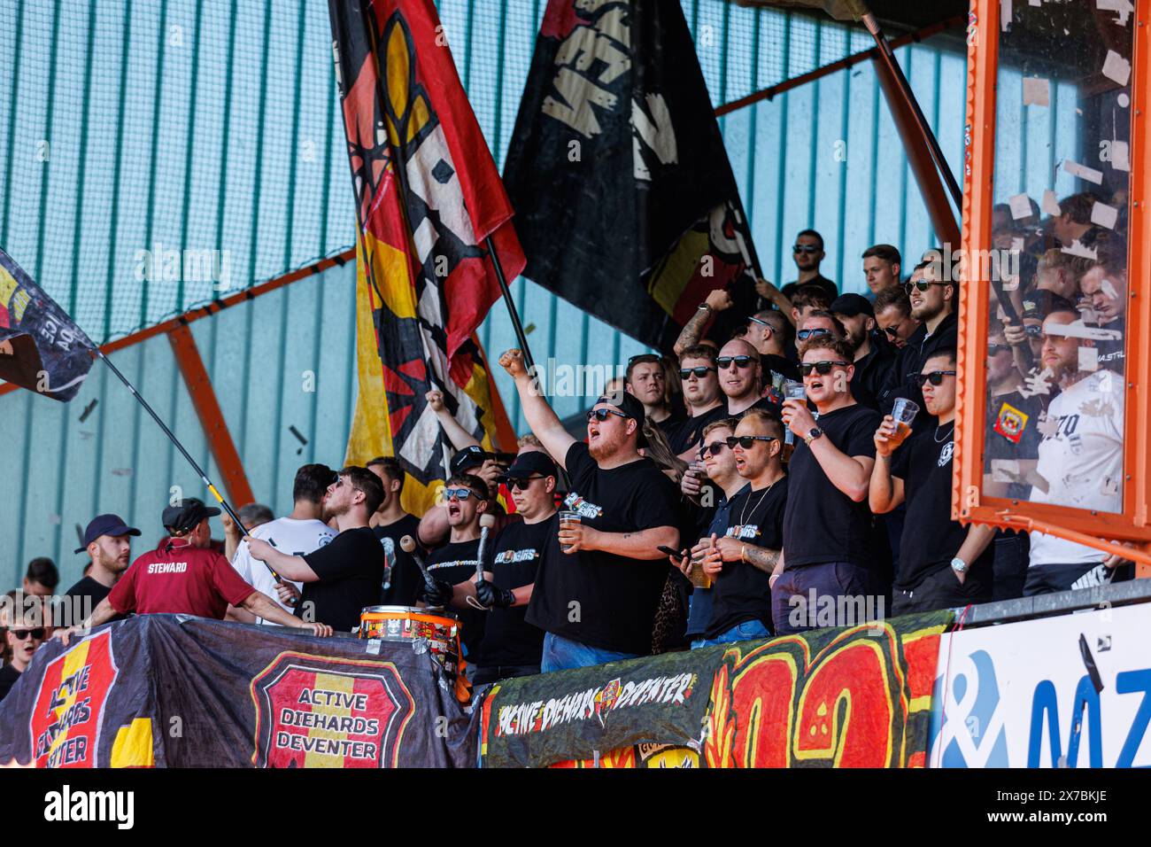 VOLENDAM, NETHERLANDS - MAY 19: fans of Go Ahead Eagles during the ...