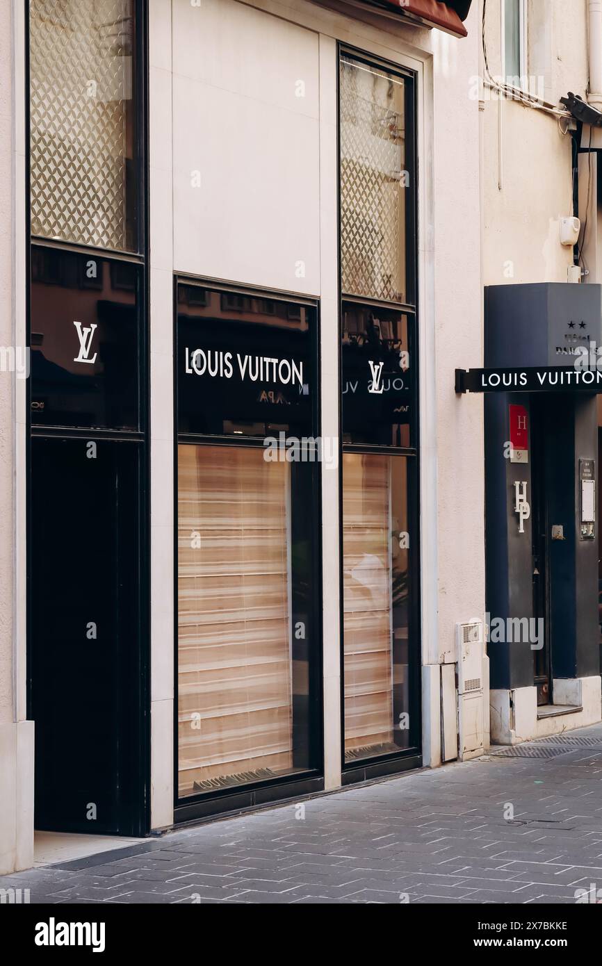 Nice, France - July 13, 2023: Facade of the Louis Vuitton boutique in ...