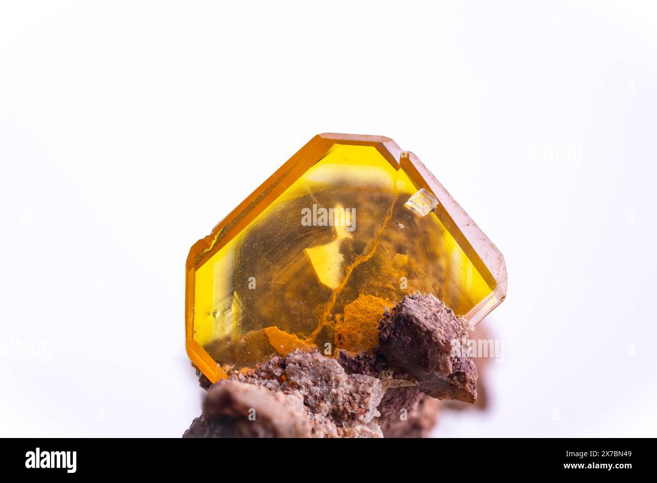 yellow, orange wulfenite. From USA. macro photography detail texture ...