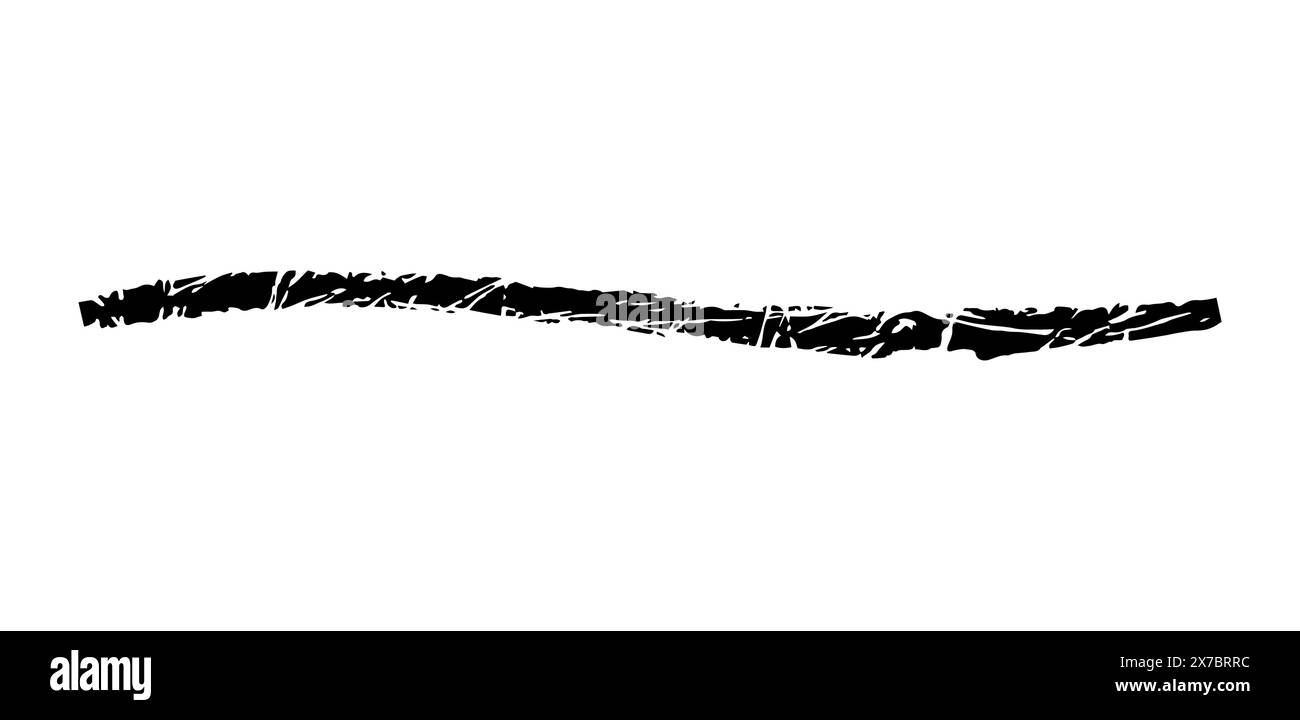 Dry brush mark, pencil squiggle and scribble. Hand drawn vector crayon ...