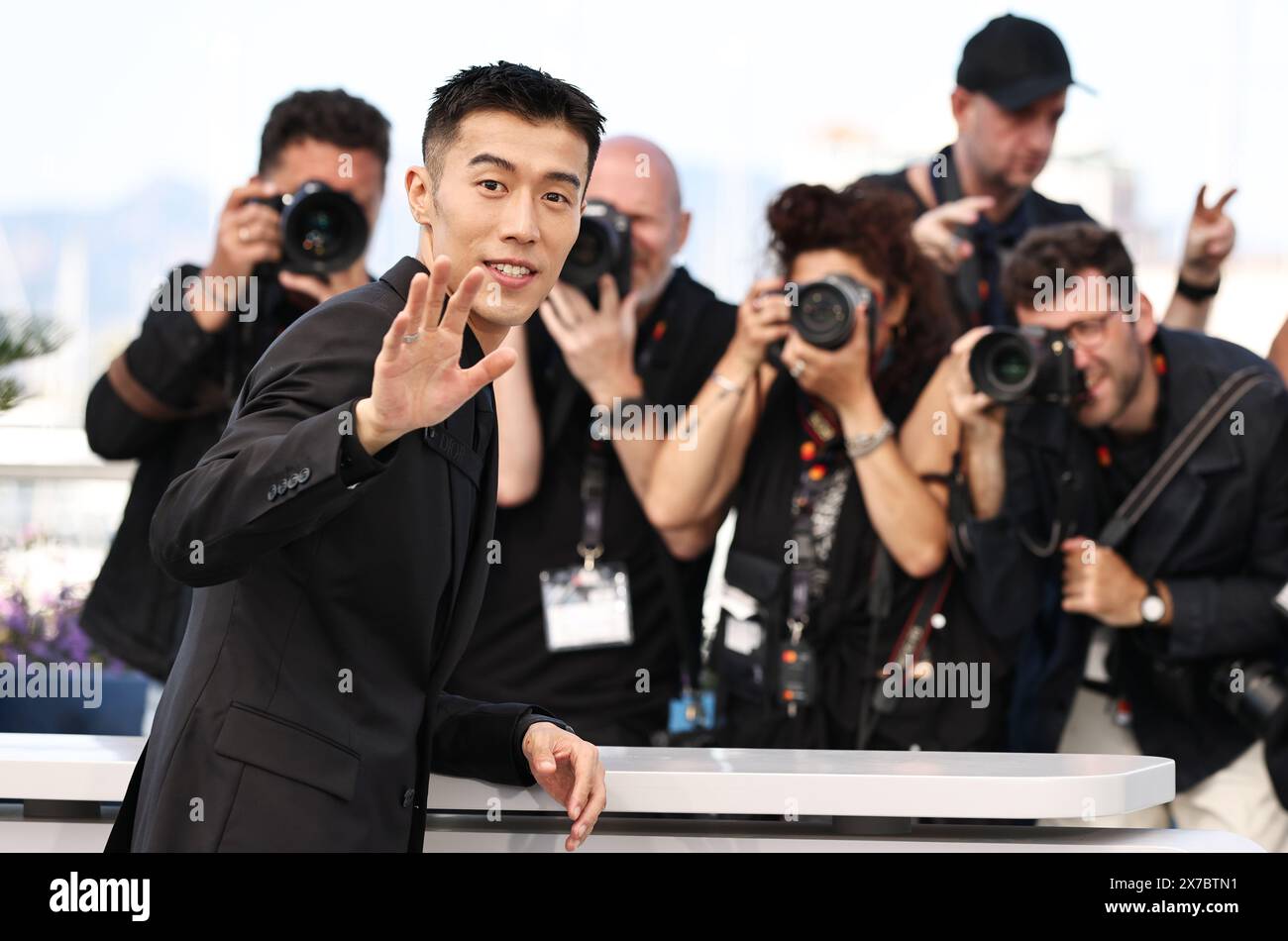 Cannes, France. 19th May, 2024. Chinese actor Zhou You poses during a ...