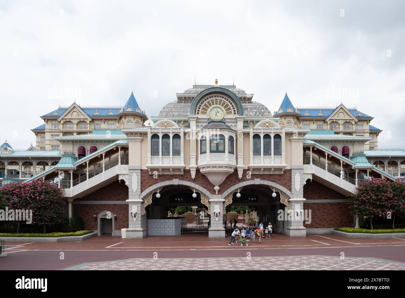 Railroad station at Tokyo Disneyland Stock Photo - Alamy