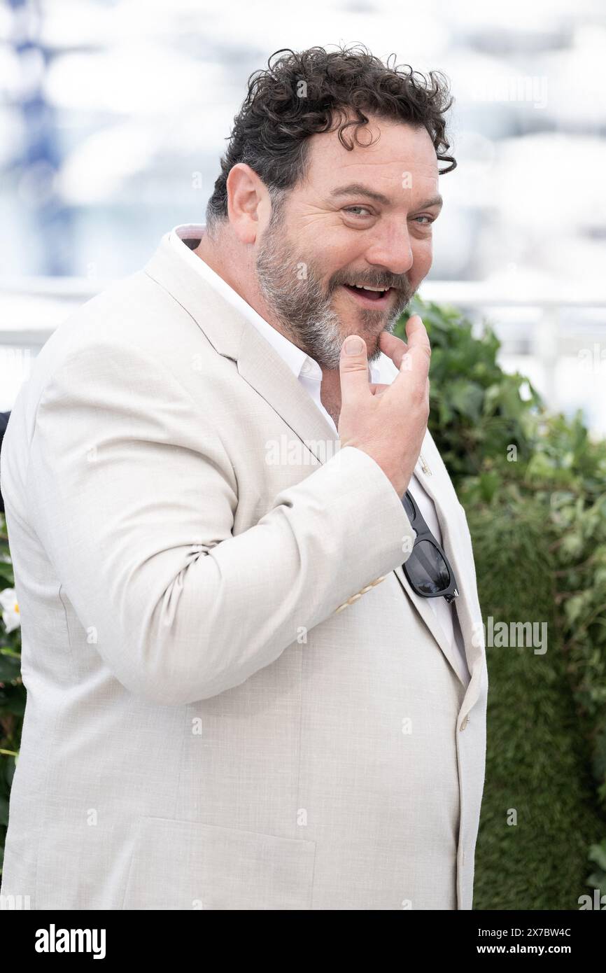 Cannes, France. 19th May, 2024. Denis Menochet attends the Rumours photocall at the 77th annual ...