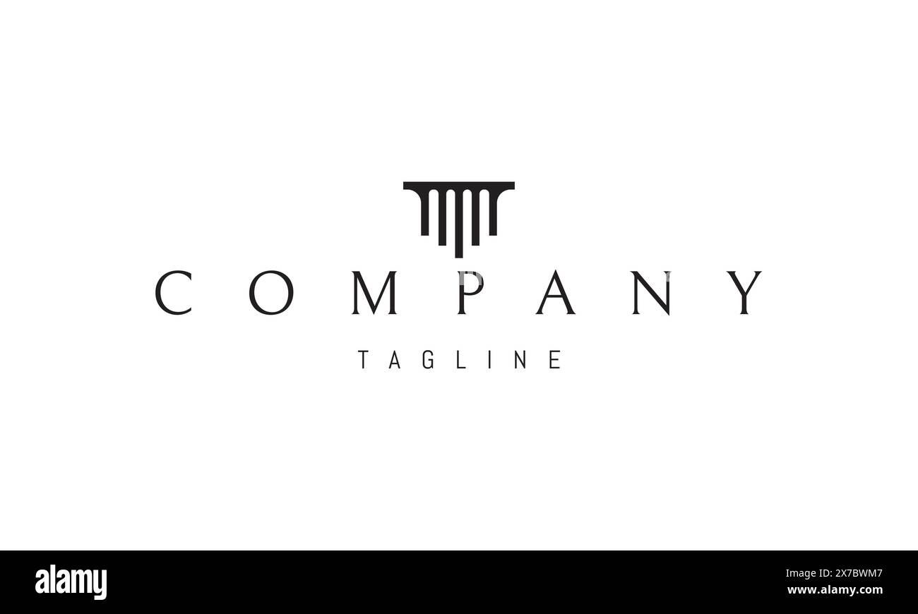 Vector logo with an abstract image of Greek columns Stock Vector Image ...