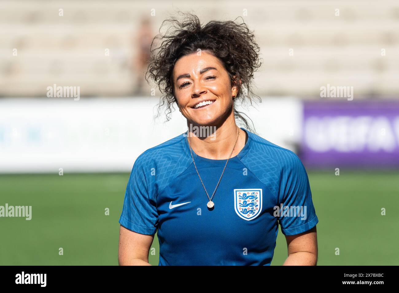 Malmö, Sweden. 18th May, 2024. Head coach Natalie Henderson of England ...