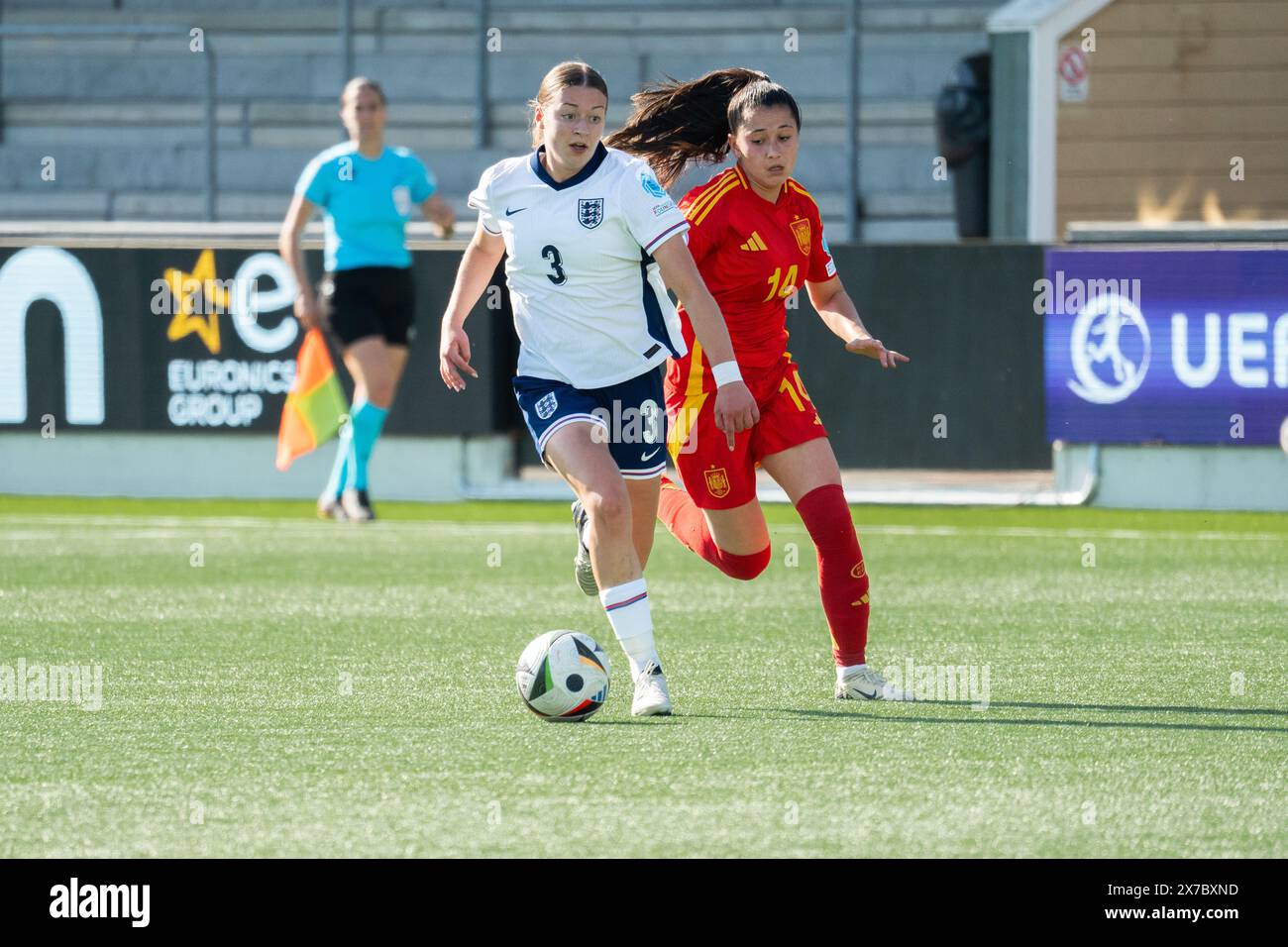 Malmö, Sweden. 18th, May 2024. Rachel Maltby (3) of England seen during the UEFA Women’s Under ...