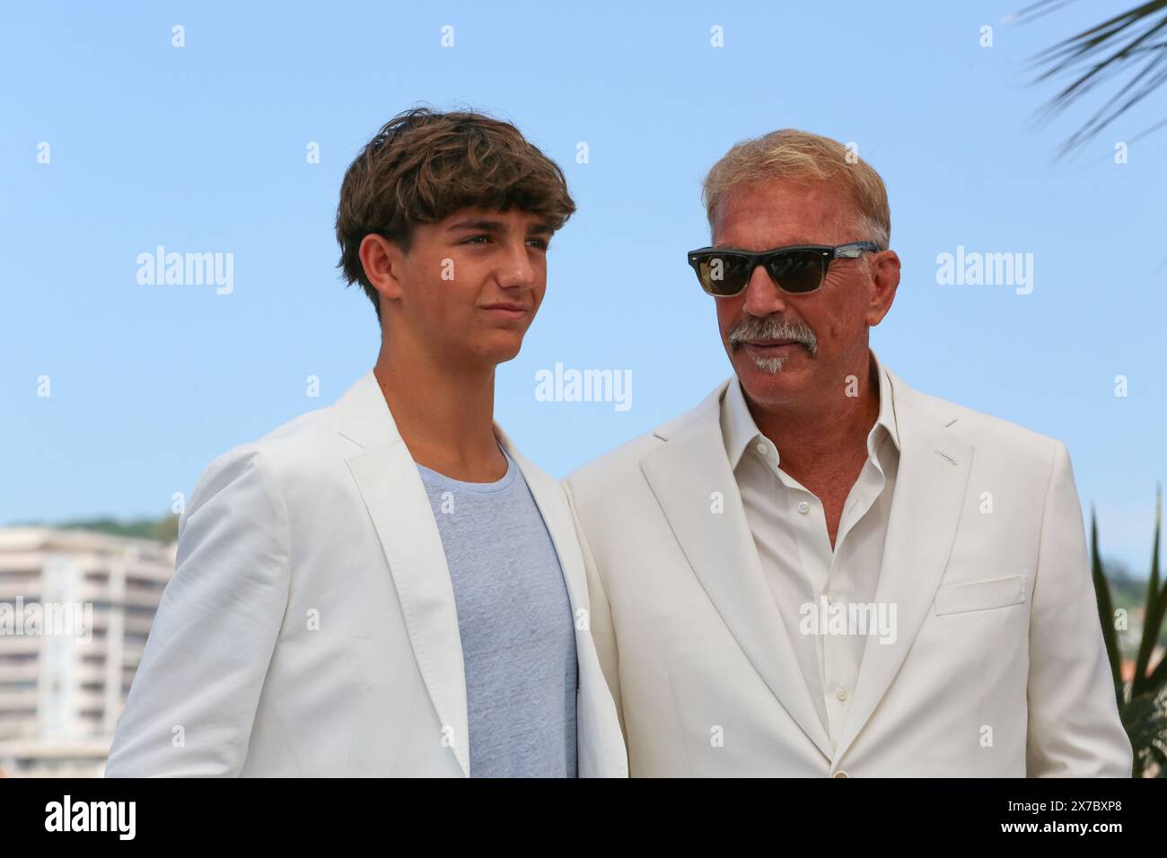 Cannes, France. 19th May, 2024. Hayes Costner and Kevin Costner at the ...