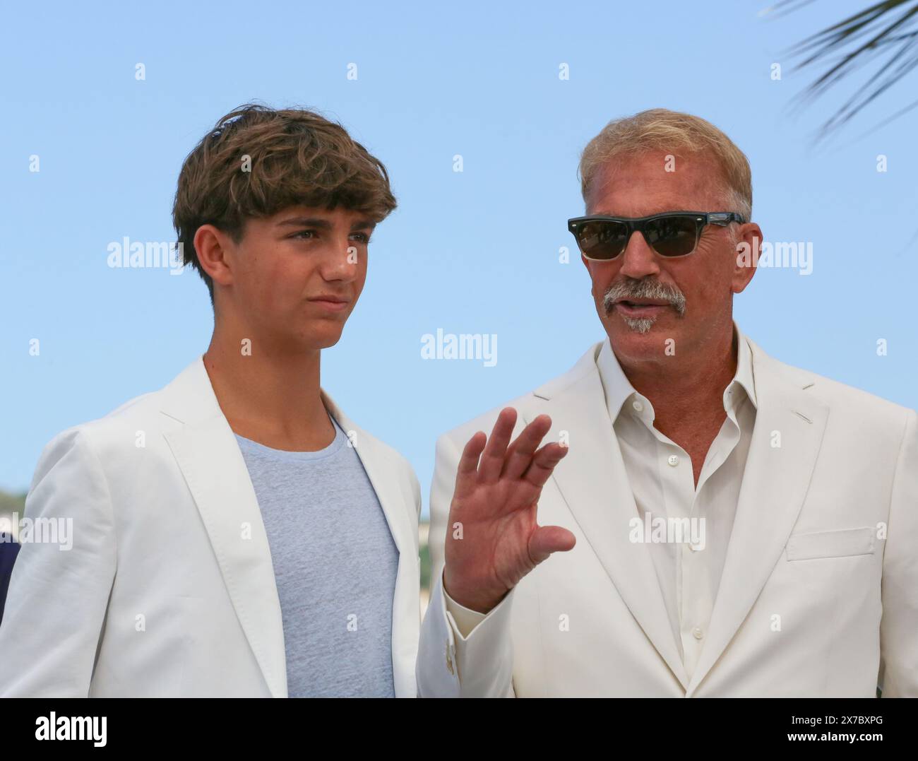 Cannes, France. 19th May, 2024. Hayes Costner and Kevin Costner at the ...