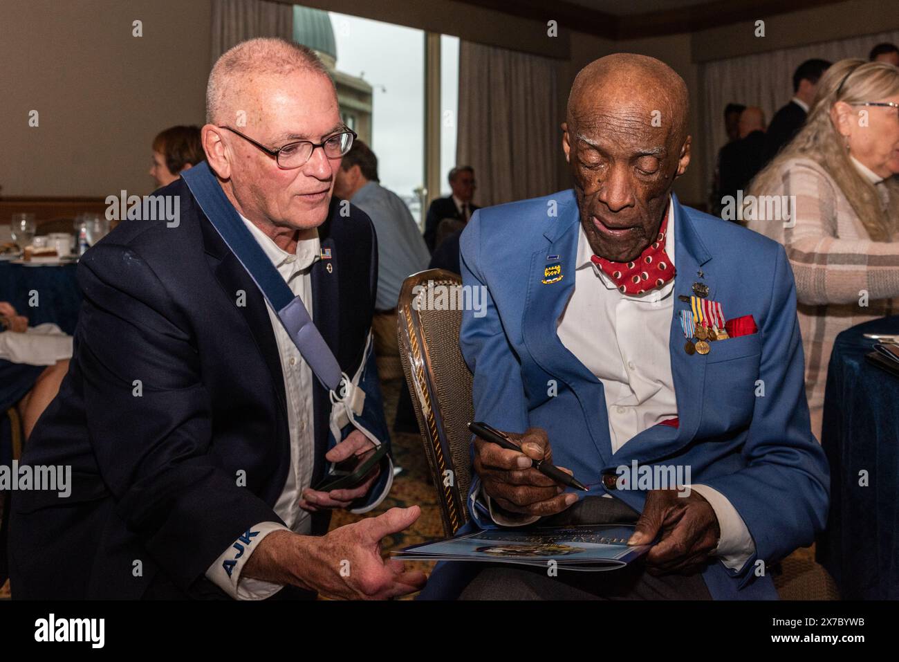 Al Kelleher getting Tuskegee Airman Brigadier General Enoch “Woody ...