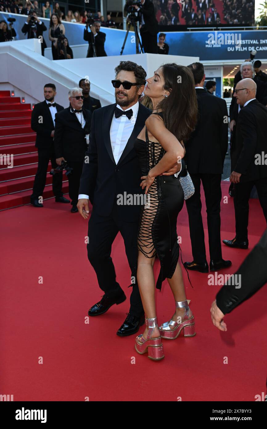 James Franco and Izabel Pakzad attends the "Emilia Perez" Red Carpet at ...