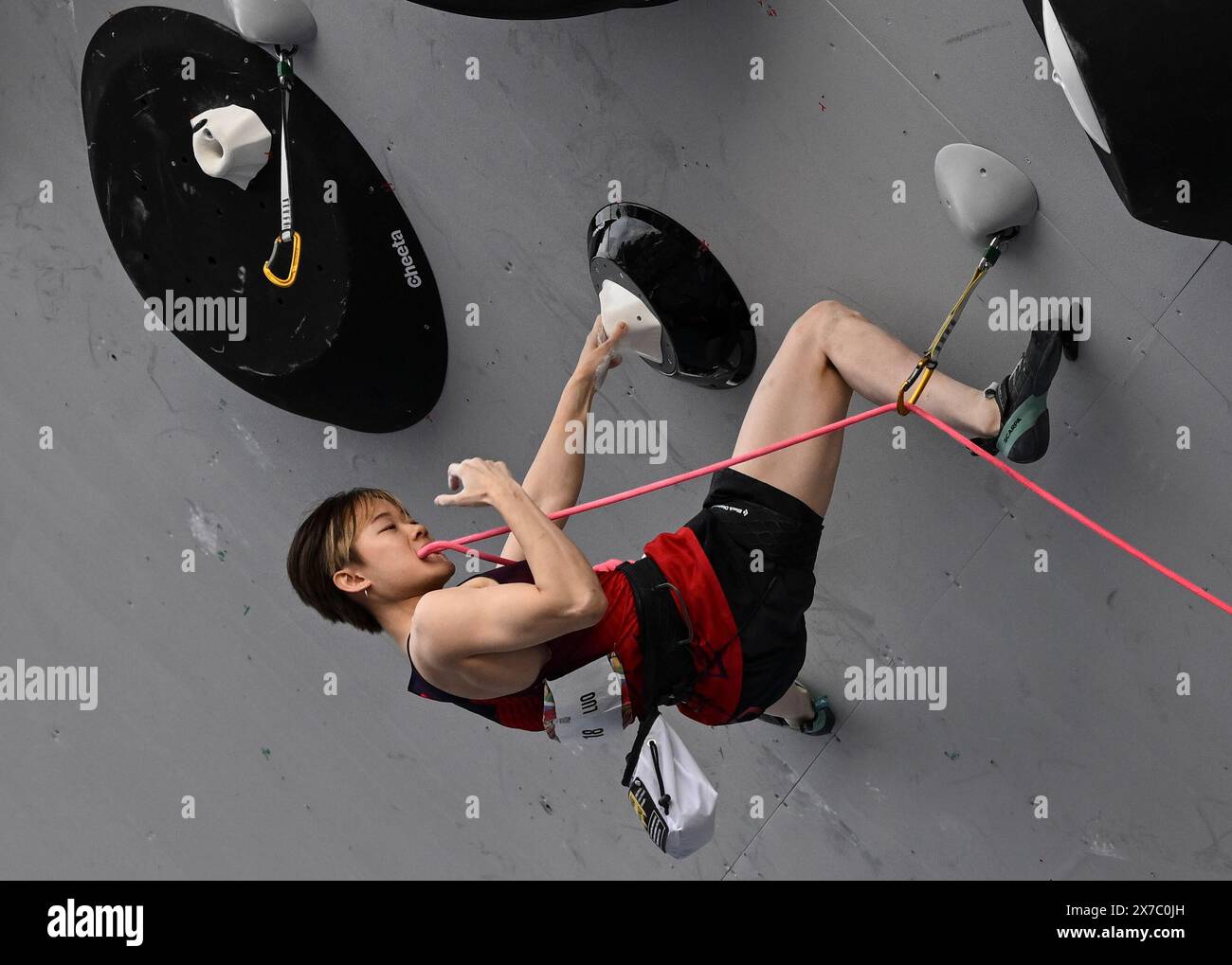 Shanghai. 19th May, 2024. Luo Zhilu of China competes during the lead ...