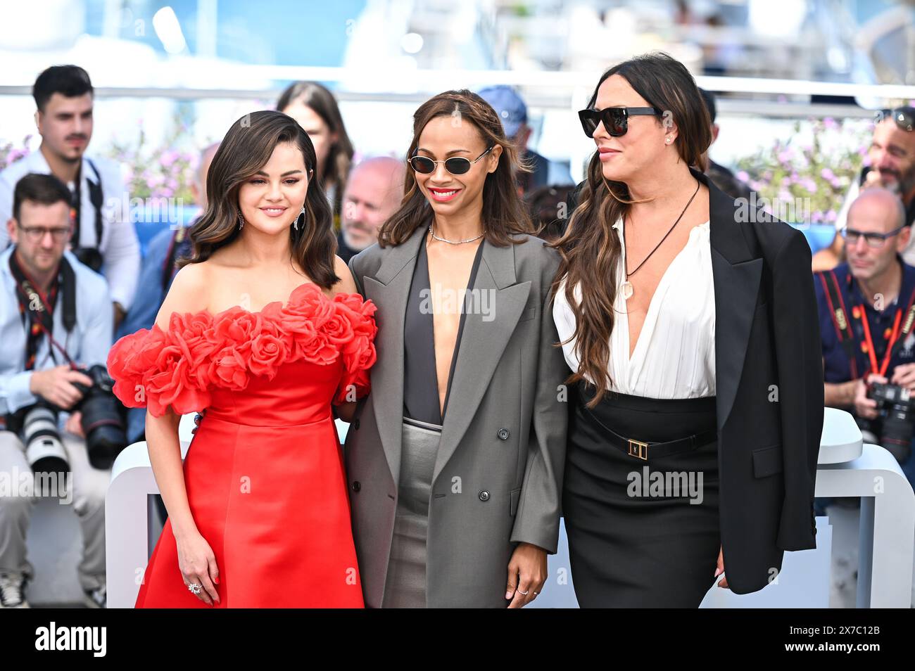 Cannes, France. 19th May, 2024. Selena Gomez, Zoe Saldana, and Karla Sofia Gascon are attending ...