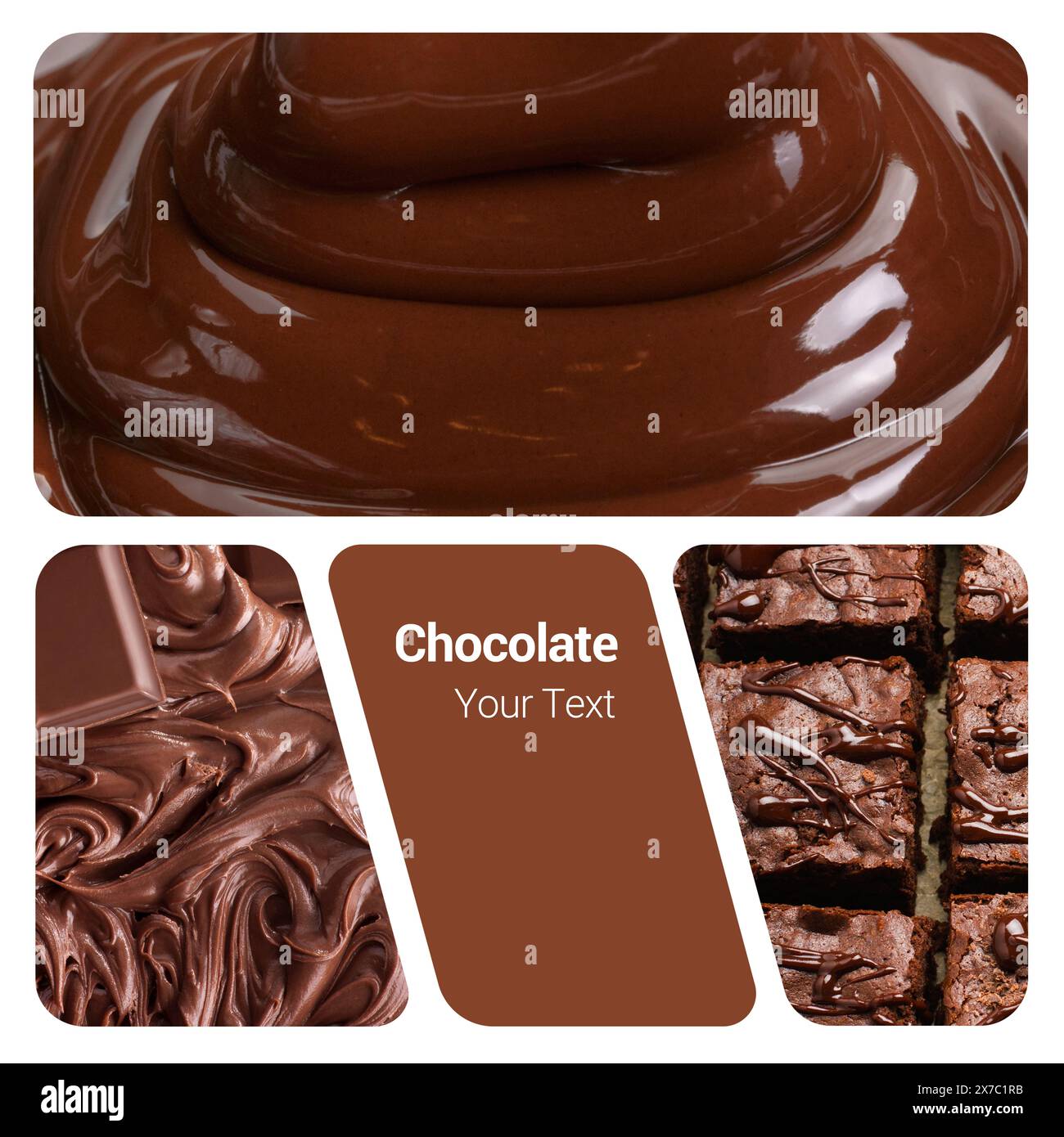 Chocolate Concept Photo Collage. Can be used for visual stand, display ...