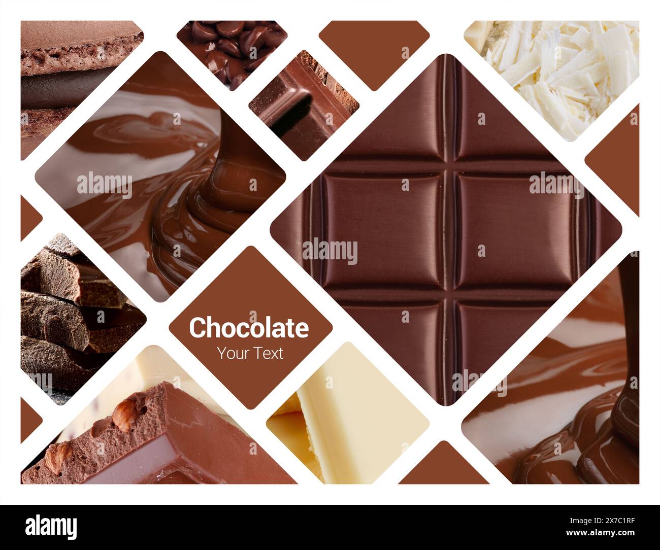 Chocolate Concept Photo Collage. Can be used for visual stand, display ...
