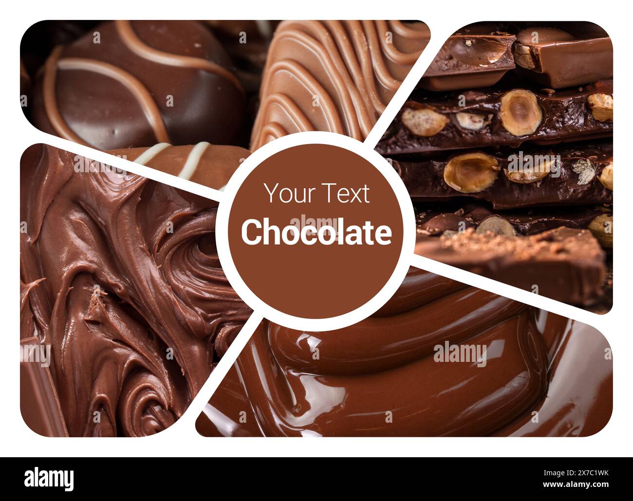 Chocolate Concept Photo Collage. Can be used for visual stand, display ...