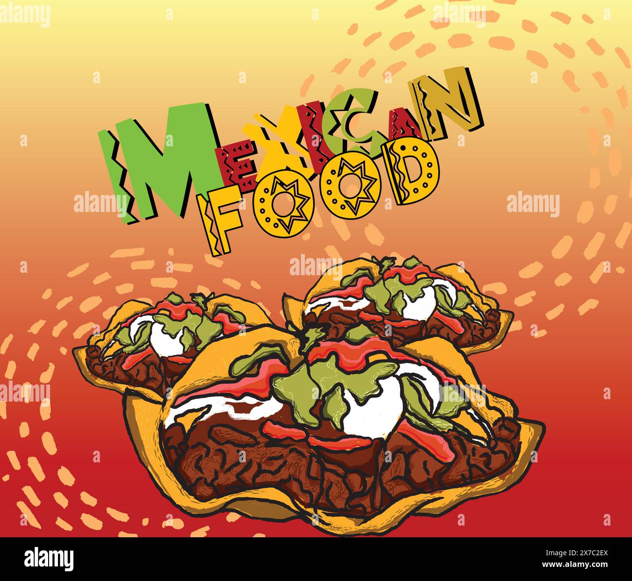 Traditional mexican fastfood tacos Stock Vector Images - Alamy