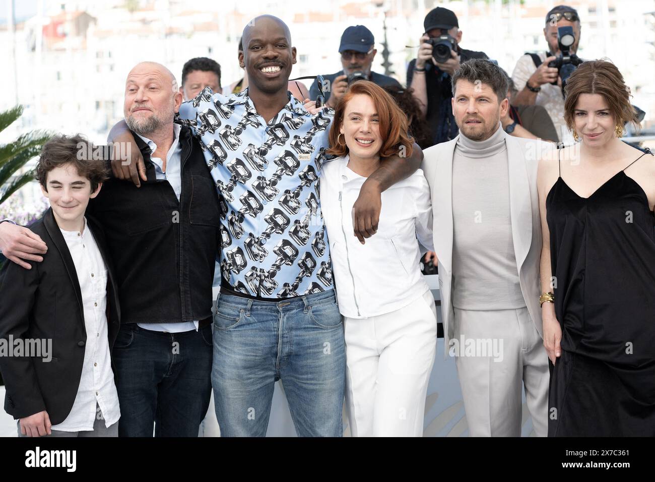 Cannes, France. 19th May, 2024. Tom Fiszelson, Francois Damiens, Jean ...