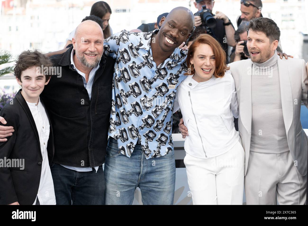 Cannes, France. 19th May, 2024. Tom Fiszelson, Francois Damiens, Jean ...