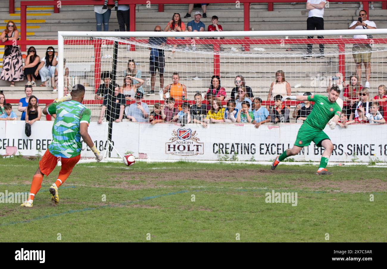 Winning penalty at the Len Johnson celebrity football match versus FC ...