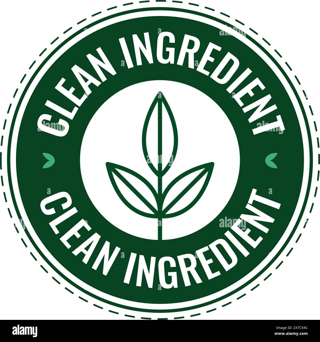 Green nature leaf Clean Ingredient label Stock Vector Image & Art - Alamy