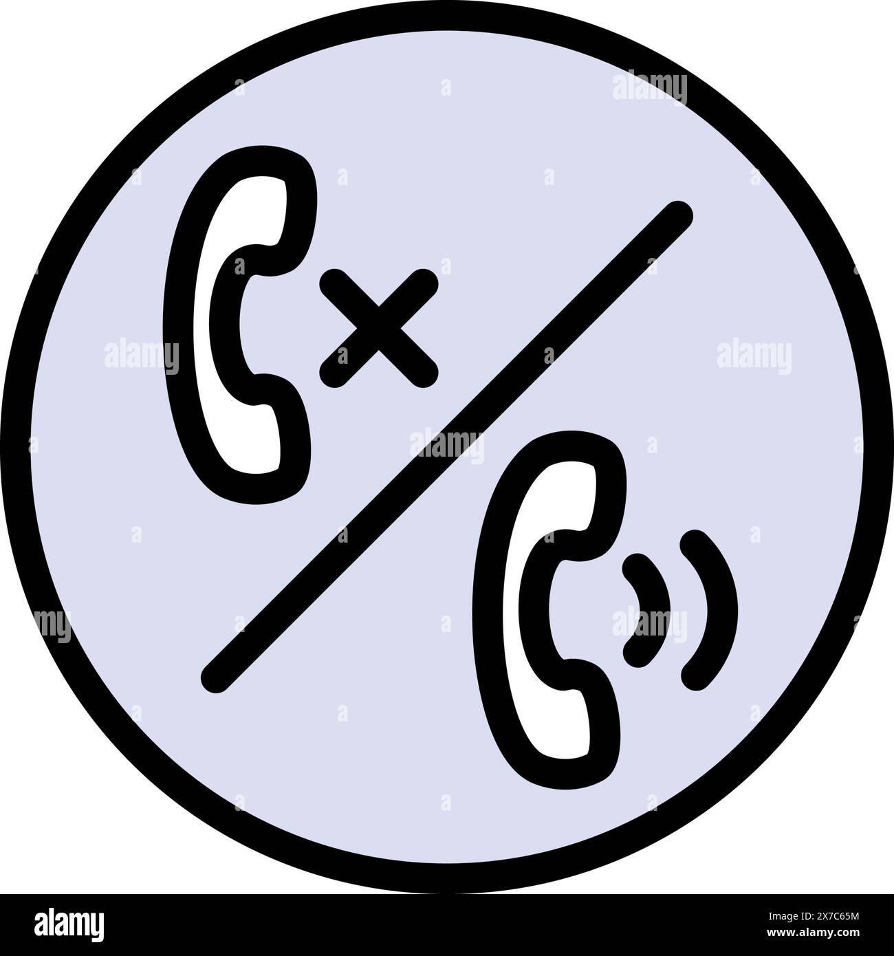Phone vector color icon. Accept and Decline symbol. Handset symbol ...